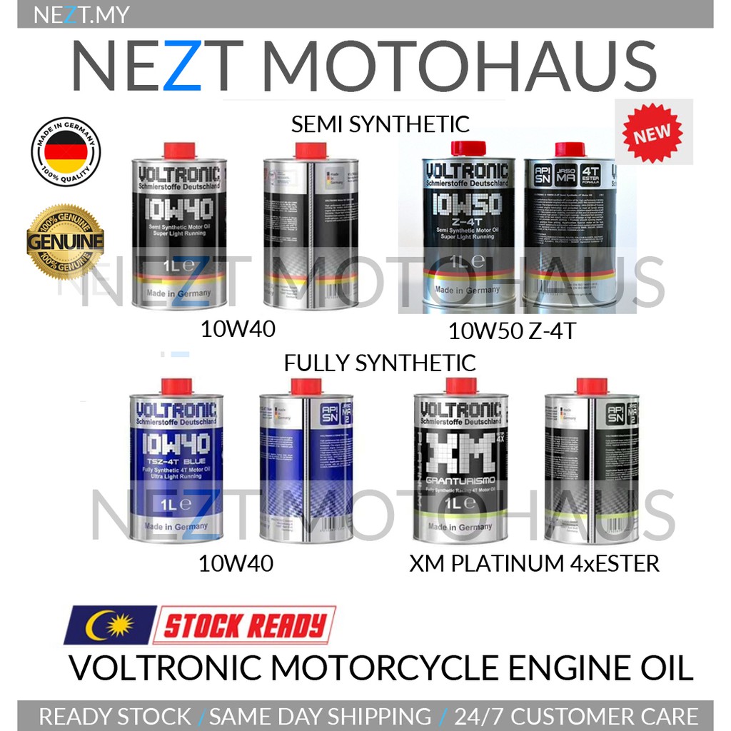 VOLTRONIC 4T 10W40 / 10W50 Semi / Fully Synthetic XM Motor Engine Oil ...