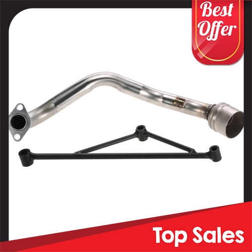 Scooter Exhaust Pipe Muffler Header with Mounting Bracket Set for GY6 ...
