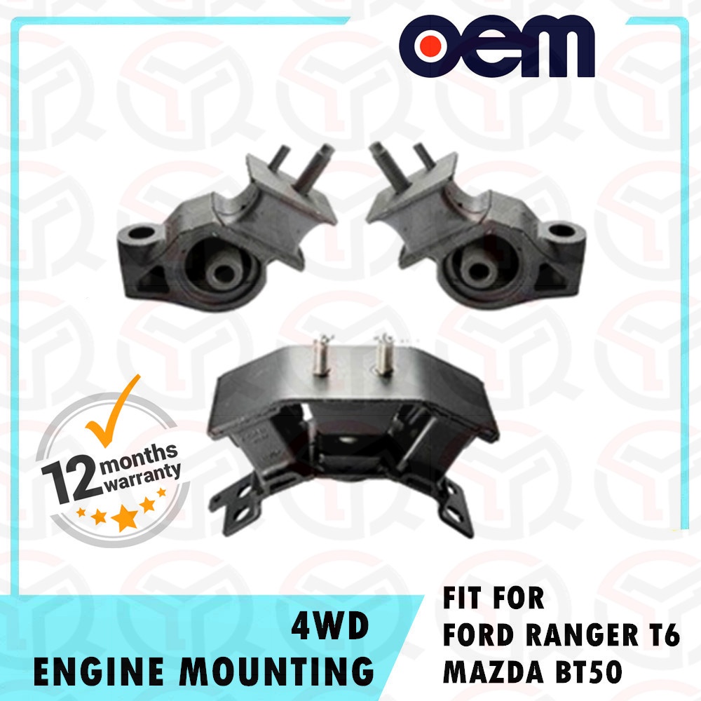 FORD RANGER T6 MAZDA BT50 4WD ENGINE MOUNTING SET (3 PIECE) (1 YEAR ...