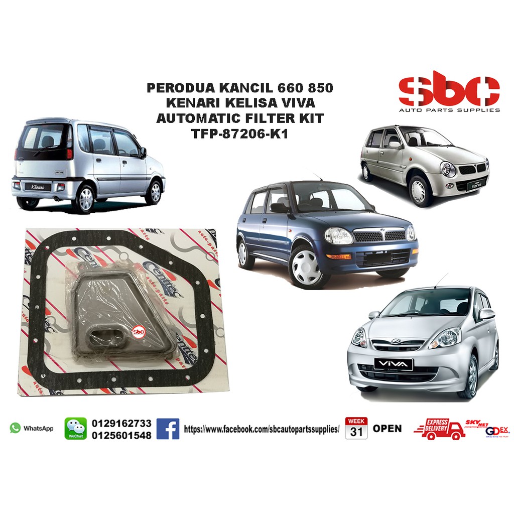 PERODUA KANCIL 660 850 KELISA KENARI VIVA AUTOMATIC FILTER KIT | Shopee ...