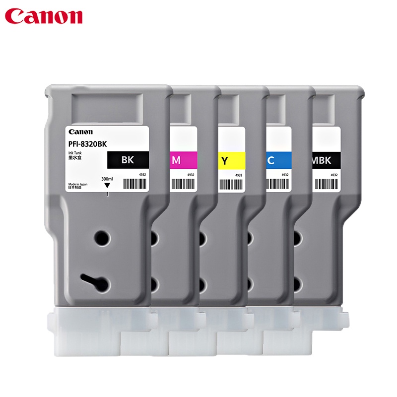 Canon Original LFP Ink Tank PFI-8120 / PFI-8320 MBK /BK /C/M /Y consumables cartridge TM5200 ...