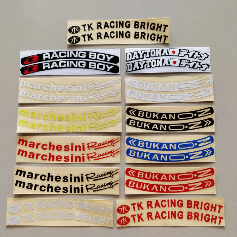 Sticker cutting LIST Rim MARCHESINI Sticker Rim TAKASAGO EXEL ASIA ...