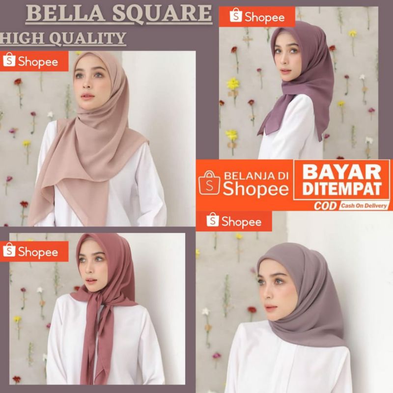 Hijab All BELLA SQUARE PREMIUM || Bella SQUARE part 1 | Shopee Malaysia