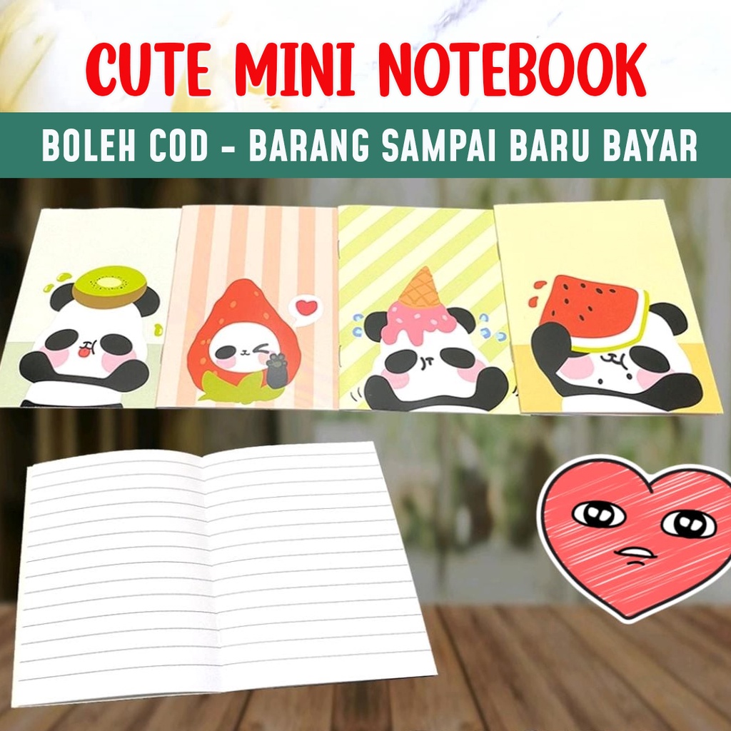 Cute Mini Notebook Design Panda Readystok Sesuai Untuk Cenderahati ...