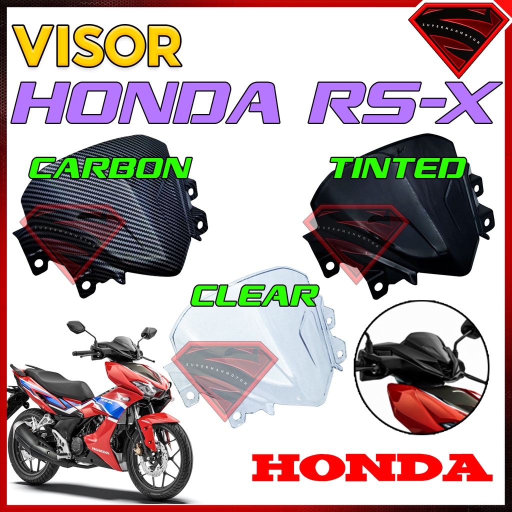 VISOR HONDA RSX RS-X RSX150 RSX 150 ( TINTED / CARBON / CLEAR ) COWLING ...