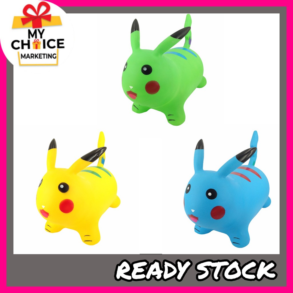 Pikachu Design Horse Children Kids Ride On Need Inflatable Bouncing ...