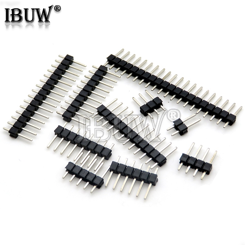 10pcs 2.54mm Single Row Male 2~40P Breakaway PCB Board Pin Header Connector Strip Pinheader 2/3 ...