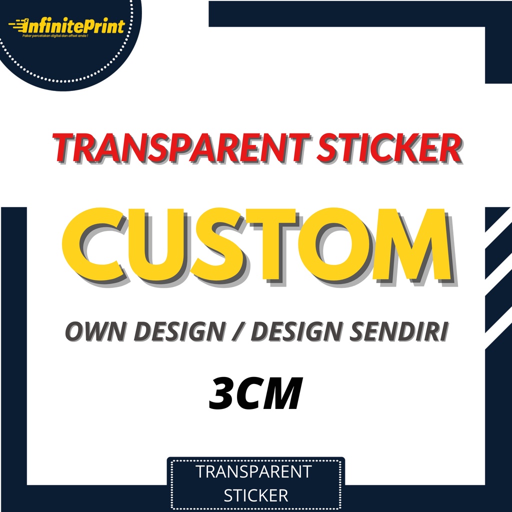 Transparent Sticker Label Product - 3cm/4cm/5cm/6cm/7cm/8cm/custom ...
