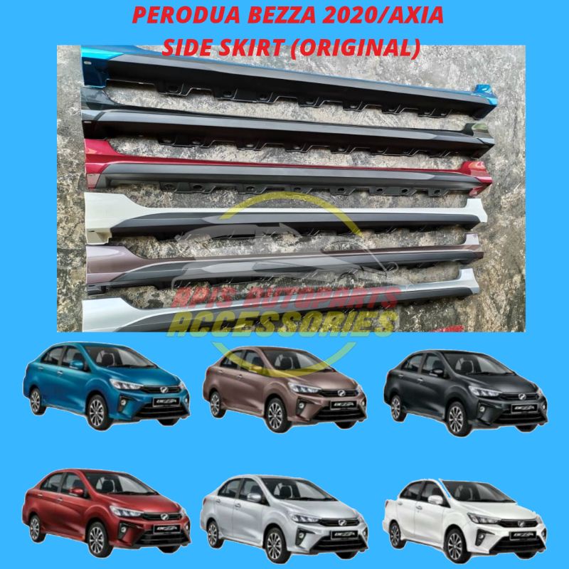 ( ORIGINAL ) PERODUA BEZZA 2020 / AXIA SIDE SKIRT (COLOUR) SIDE ...