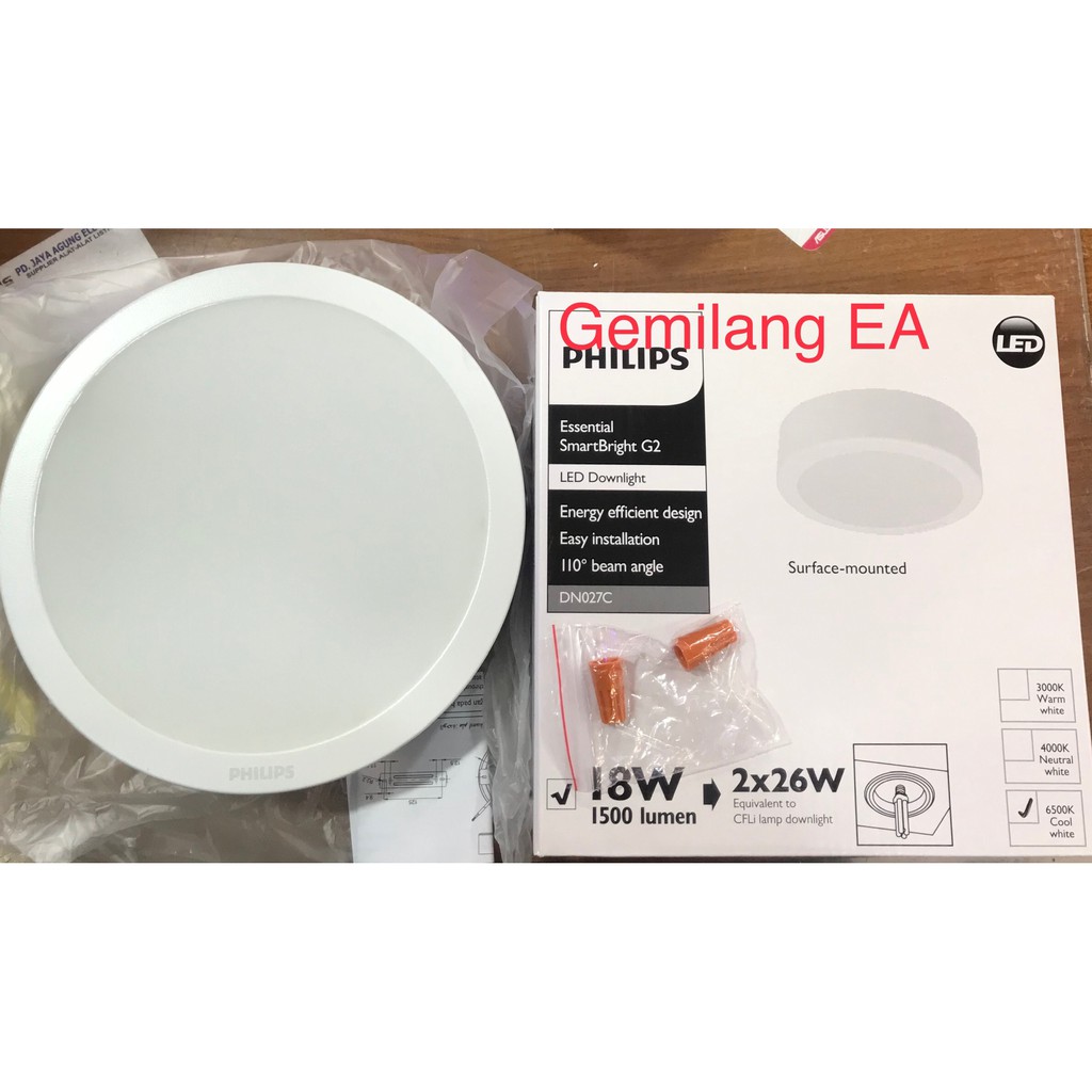 Philips LED Panel Downlight 18 Watt Type DN027C Outbow 1 Year Guarantee ...