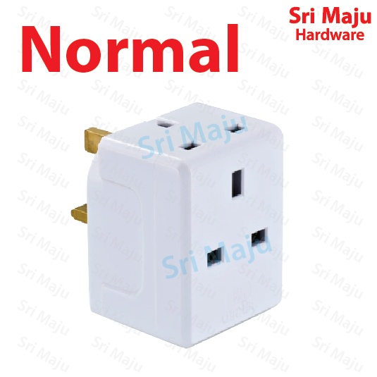 MAJU Quality 3 Way Adaptor Malaysia Sirim Fused 250V 13A UK 3 Pin ...