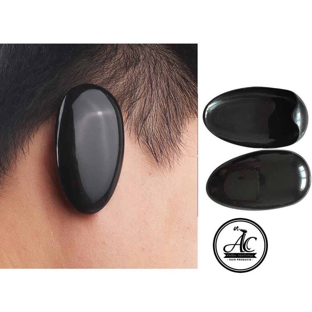 Ear Cover Ear Cap Black Plastic 1pair Salon Hairdressing Hair Dyeing ...