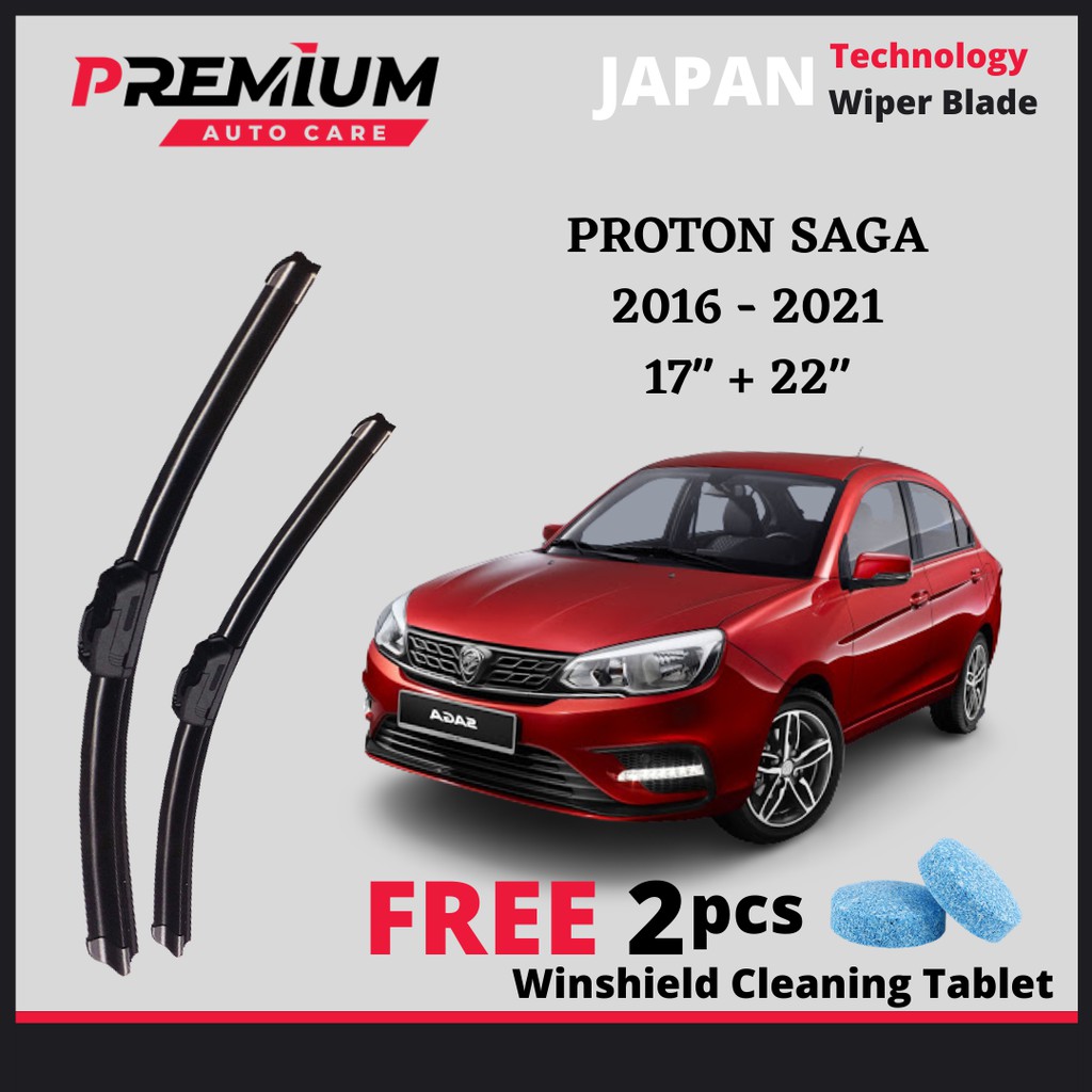 🔥 PROTON SAGA NEW VVT [2016-2024] PREMIUM RUBBER WIPER BLADE JAPAN ...