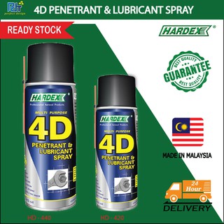 HARDEX HD440 4D PENETRANT & LUBRICANT SPRAY (400ML HD440) (200ML HD420 ...