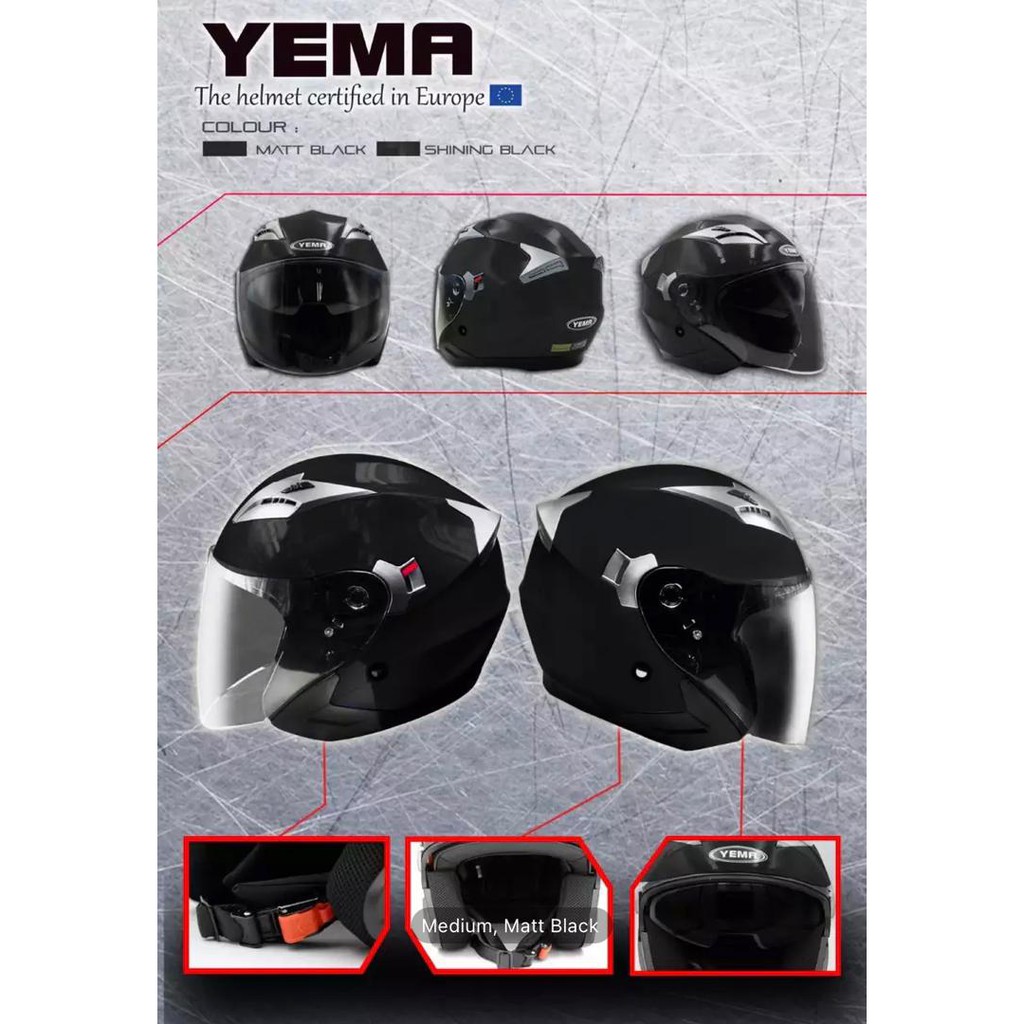 YEMA MOTOR HELMET ~READY STOCK!!! [ YM-627 ] | Shopee Malaysia