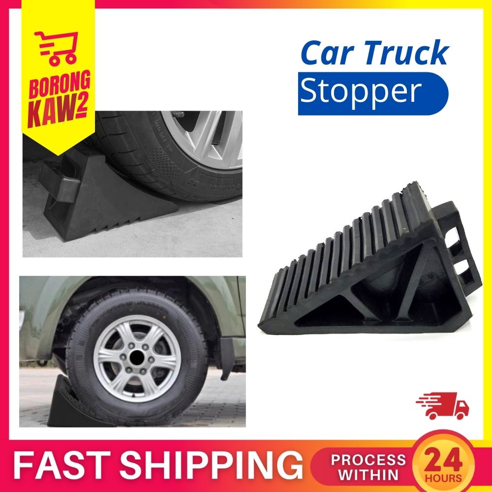 Anti Slip Car Truck Stopper Wheel Tyre Block Rubber Triangle Tire ...