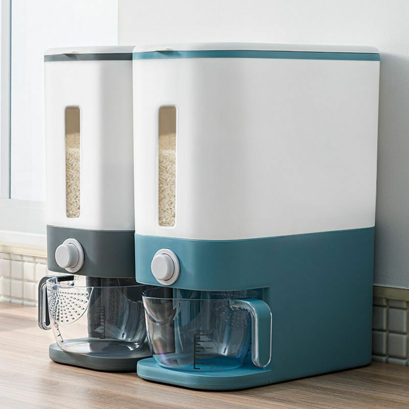 BEKAS BERAS MAX 12KG/ AUTOMATIC RICE DISPENSER WITH RISING CUP 0209 ...