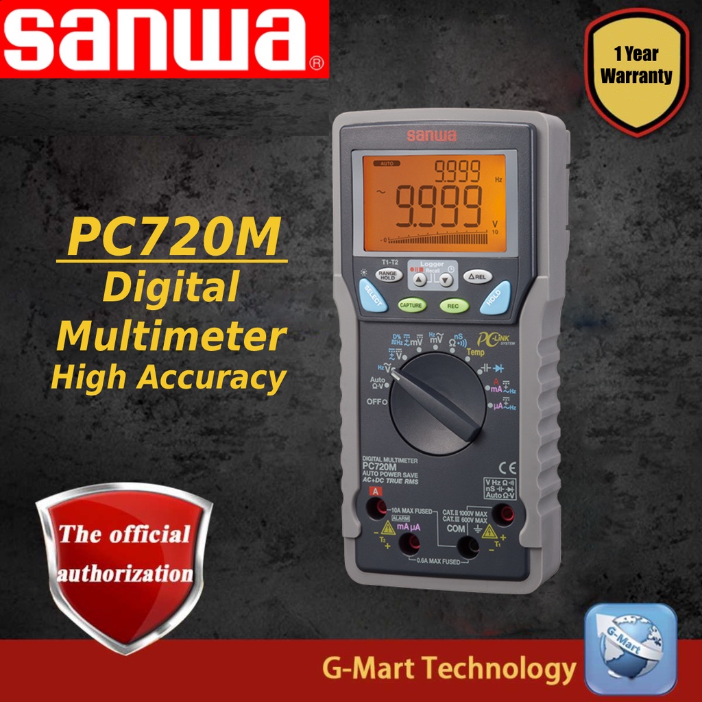 SANWA PC720M Digital Multimeters/High accuracy/built-in memory (PC Link) | Shopee Malaysia