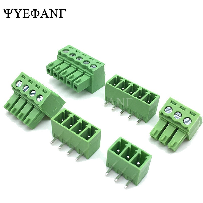 5SETS 15EDG 2/3/4/5/6/7/8 pin right angle screw terminal block ...
