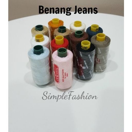 200Meter Benang Jeans Nona / Benang Kasar / Denim Sewing Jeans Thread ...
