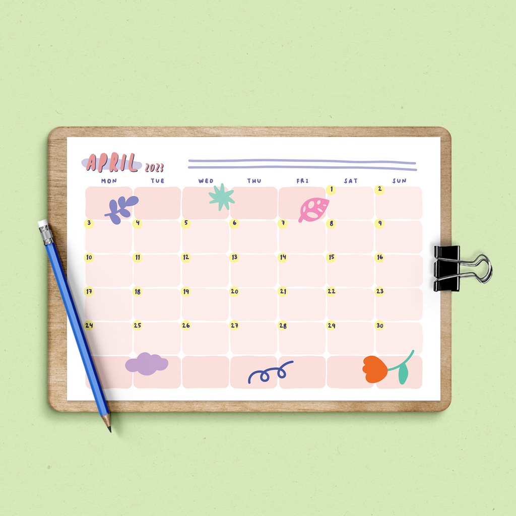 (Series C) 2023 Dated Cute Monthly Calendar Planner 12 Colors ...