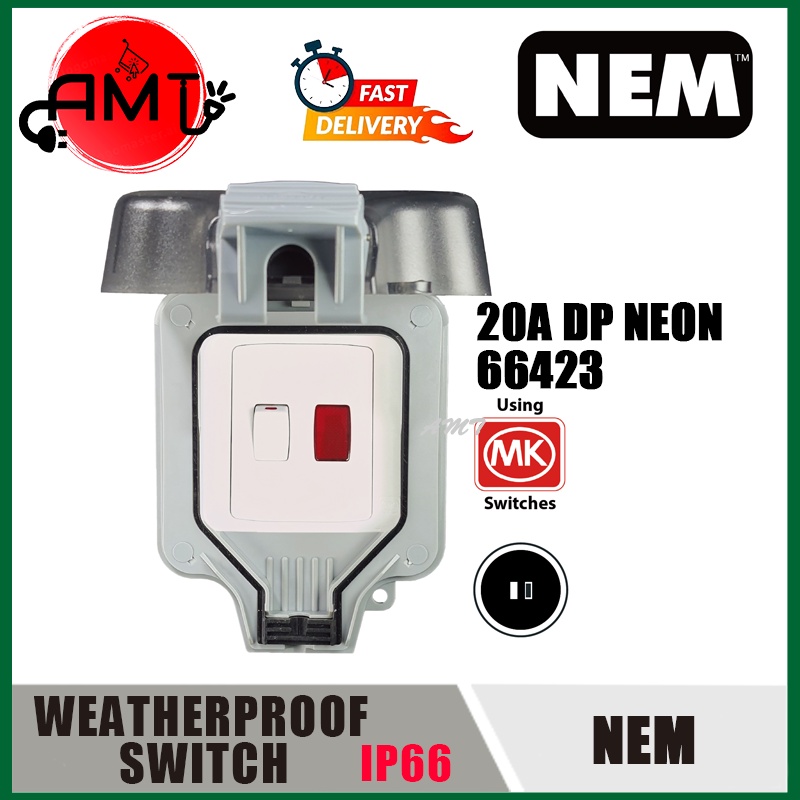 NEM MK WEATHERPROOF SWITCH 20A DP NEON SWITCH IP66 66423 | Shopee Malaysia