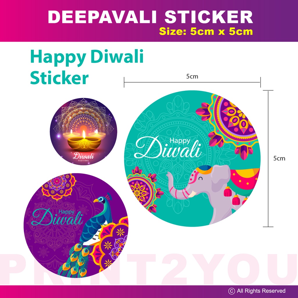 [100PCS] DEEPAVALI STICKER, MIRRORKOTE STICKER | Shopee Malaysia