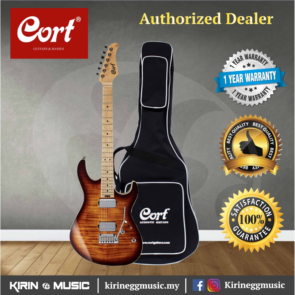 Cort G290FAT Electric Guitar Ash Body Locking Machine Heads Antique ...