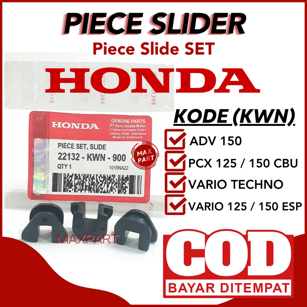 SLIDER KWN PIECE SLIDE SET HONDA ADV PCX VARIO 125 150 CBU ESP TECHNO ...