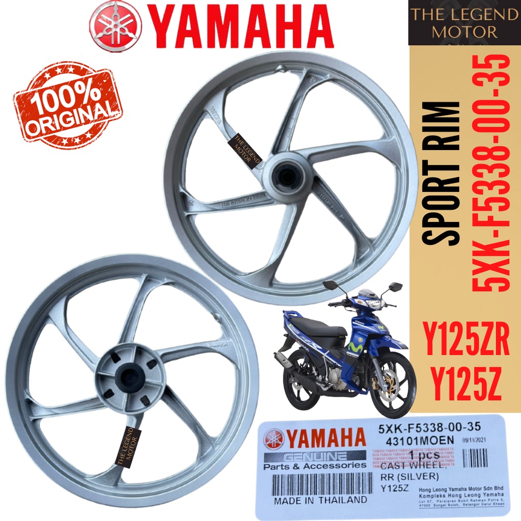 100% ORIGINAL YAMAHA Y125ZR Y125Z 5XK Sportrim Cast Wheel Sport Rim Y125 125Z 125ZR 5XK-F5338-00 ...