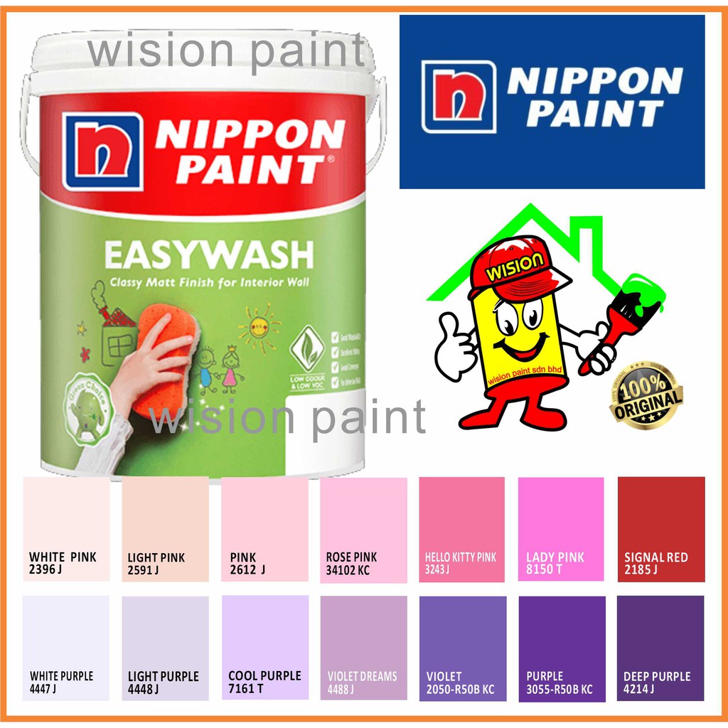 1L Nippon Paint easy wash white / ( nippon easywash ）mixed / cat nippon ...