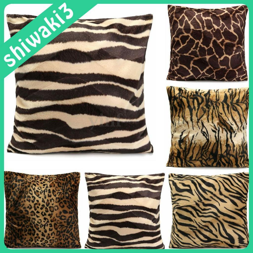 [Shiwaki3] Leopard Tiger Zebra Print Pillow Case Cushion Cover | Shopee ...