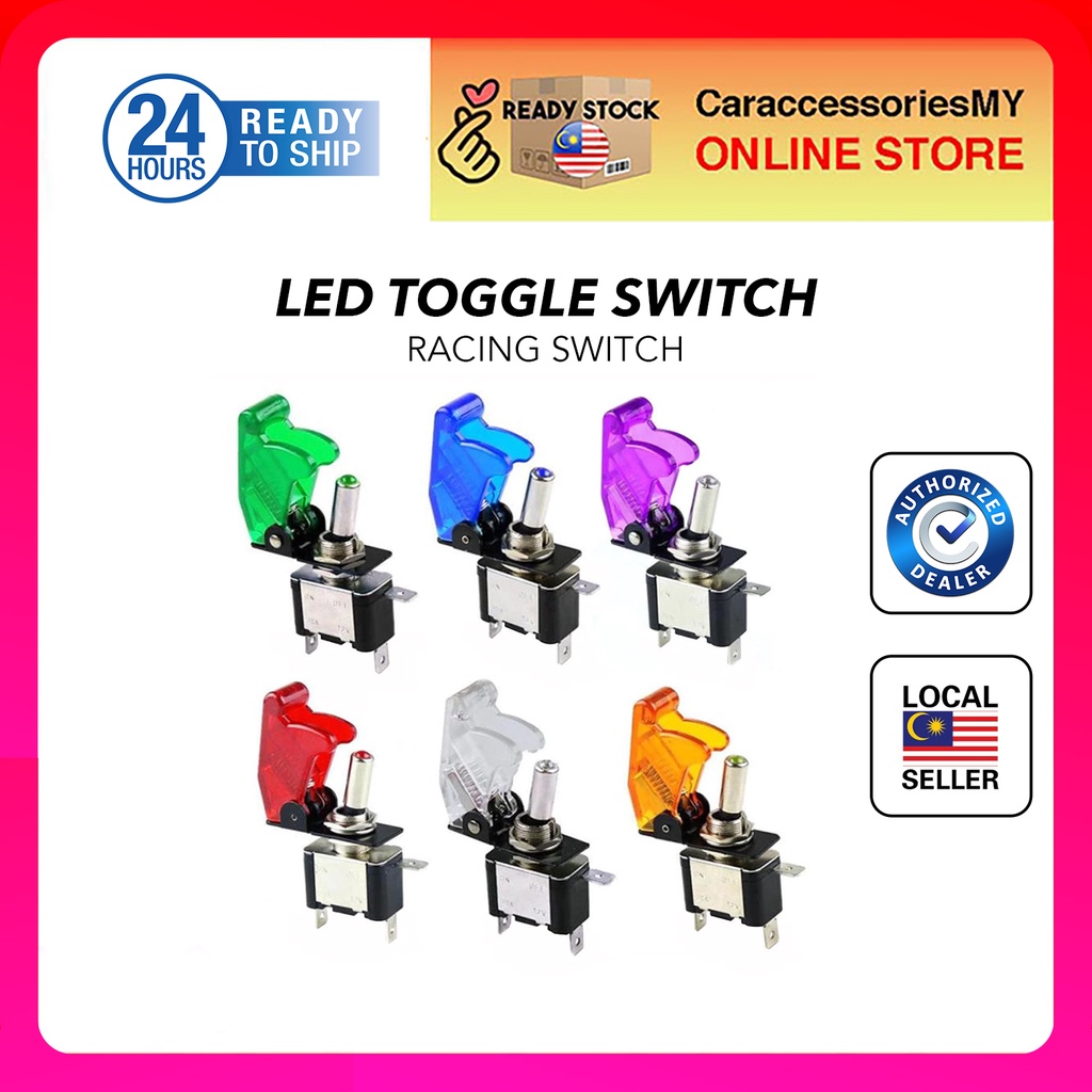 LED Toggle Switch Racing SPST ON/OFF 20A ATV 12V for Car suis turbo ...