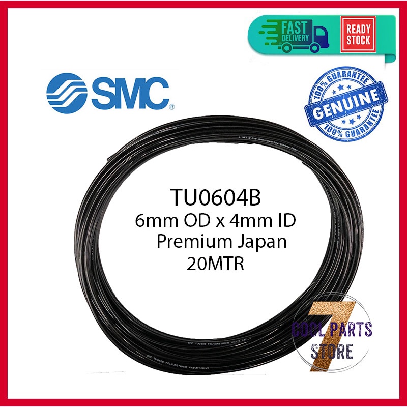 Japan SMC PU 6mm (20 MTR) TU0604B Pneumatic Tubing Air Tube Hose Pipe ...