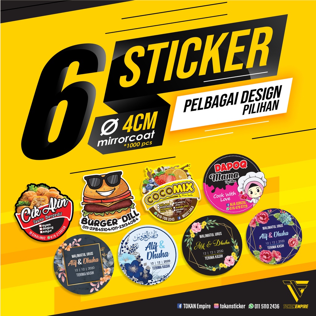 PRODUCT STICKER / STICKER LABEL / MIRRORCOAT STICKER / STICKER MURAH ...