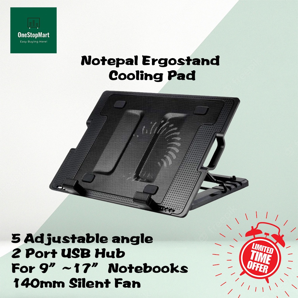 Notepal Ergostand laptop cooler 13 14 15 16 17 inch notepal pad big ...