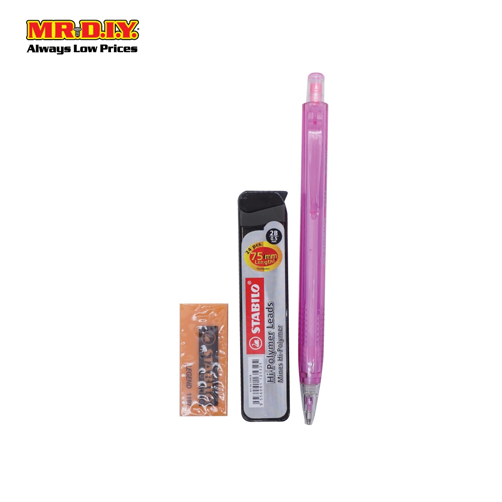 (MR.DIY) STABILO Mechanical Pencil & Statioanry Set (0.5mm) | Shopee ...