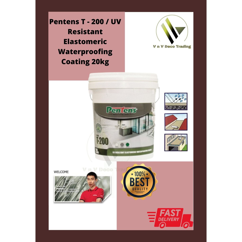 Fast Delivery💥 Pentens T - 200 / UV Resistant Elastomeric Waterproofing Coating 20kg | Shopee ...
