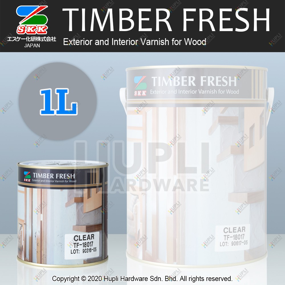 [TF 1L] SKK Timber Fresh Exterior & Interior Varnish for Wood / Gloss ...