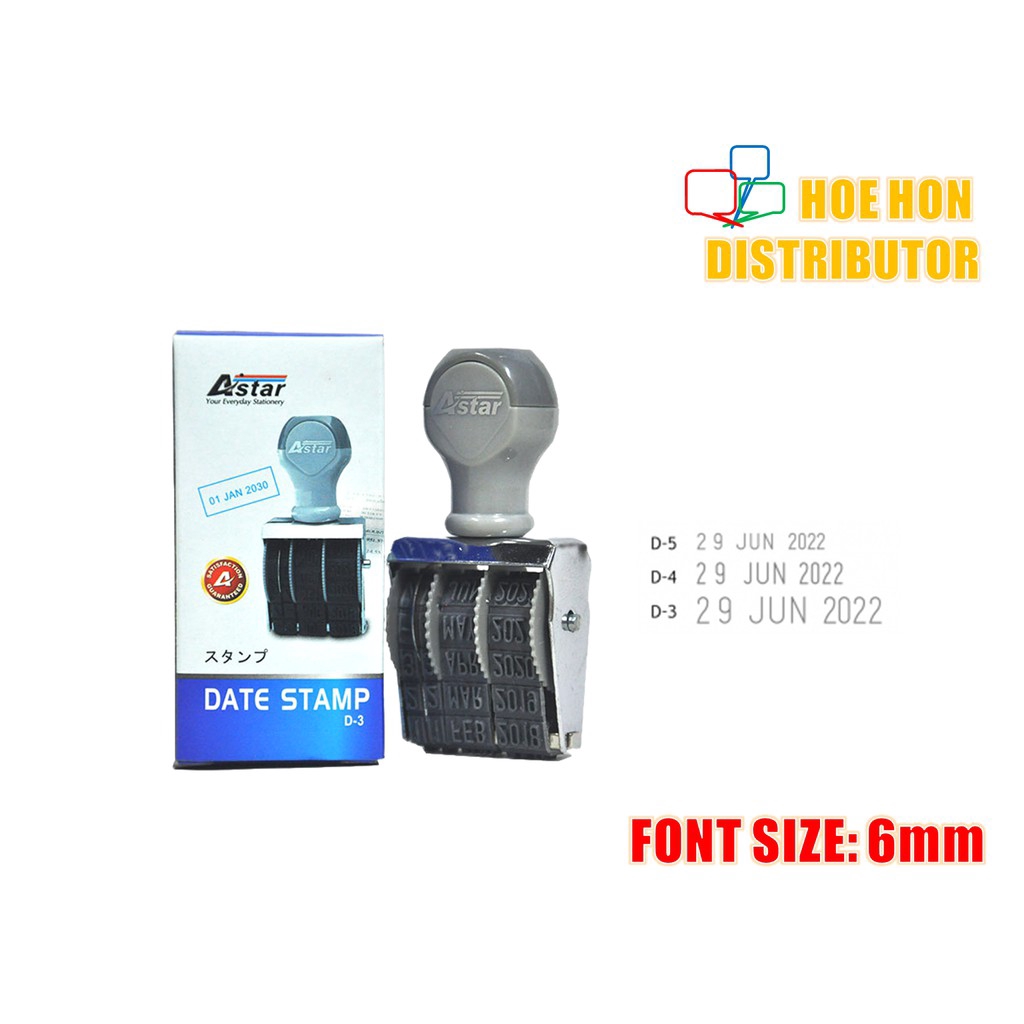 Rubber Date Stamp D3 Font Size 5mm | Shopee Malaysia