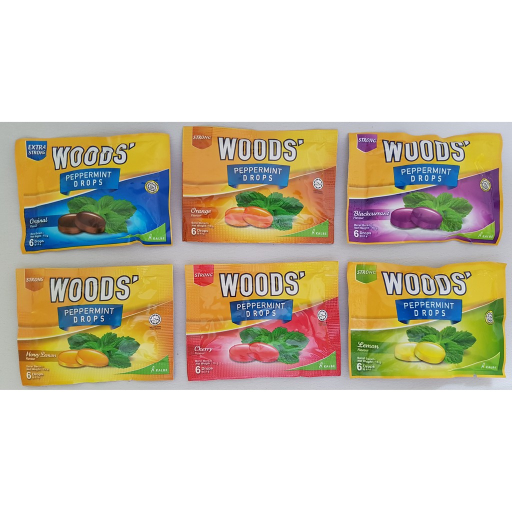 Wood's Peppermint Lozenges (15gram per packet) 6 Flavours! Quick n Easy ...