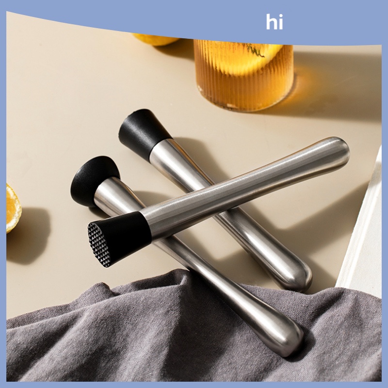 HI HOMES Stainless Steel Lemon Hammer Mixing Stick Cocktail Muddler Shaker With Crushing Hammer ...
