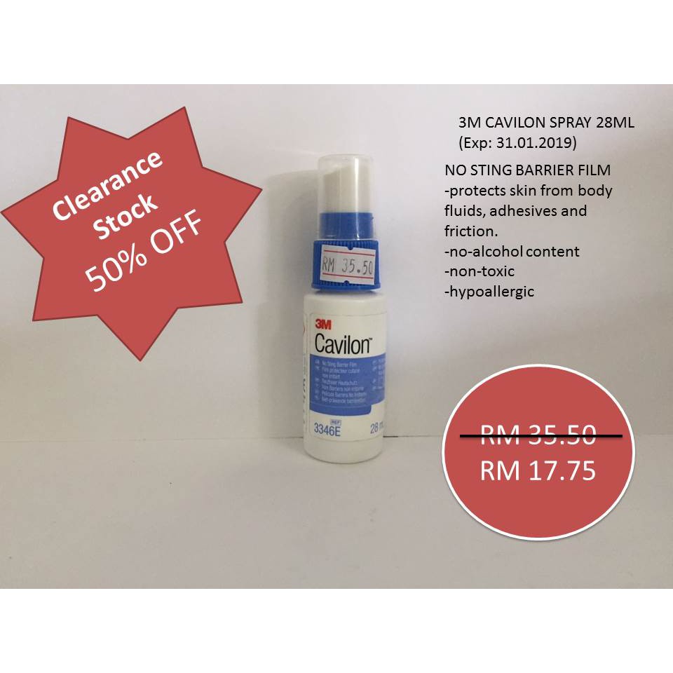 3m Cavilon - No Sting Barrier Spray 28mL (Exp 31.1.2019) | Shopee Malaysia