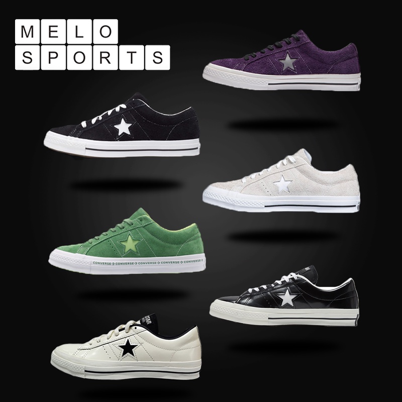 6colors Converse One Star Black and White Suede Gray White Black Lilac ...