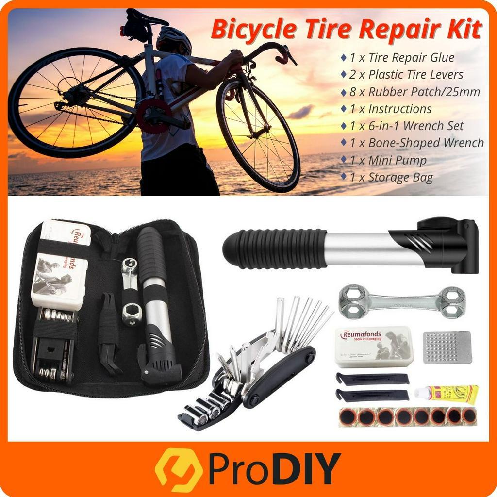 16 IN 1 Bicycle Repair Kit With Pump Bag Multi-Function Screwdriver ...