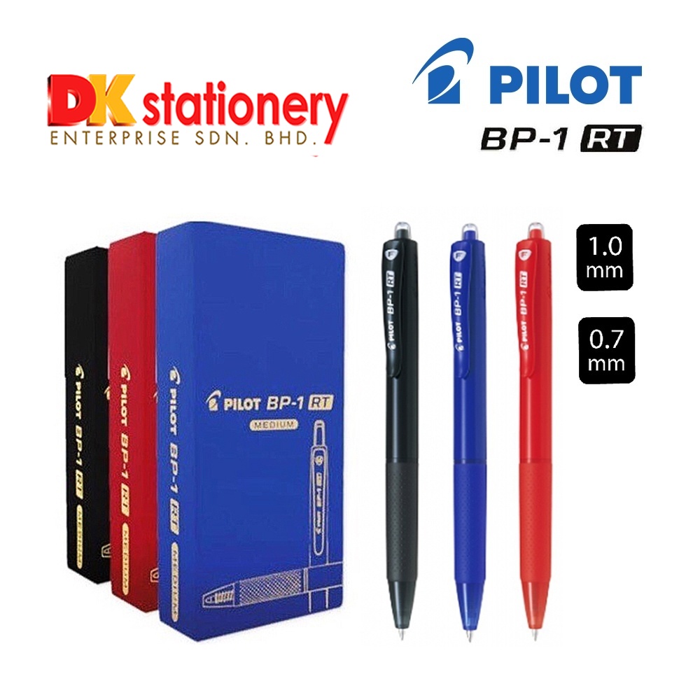 Pilot Ball Pen BP-1RT 0.7mm / 1.0mm I 12 Pcs / Box | Shopee Malaysia