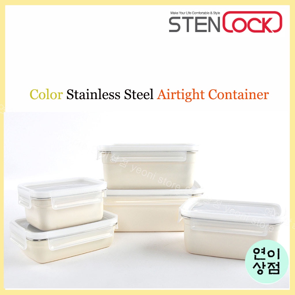 stenlock color stainless steel airtight container circle stainless ...