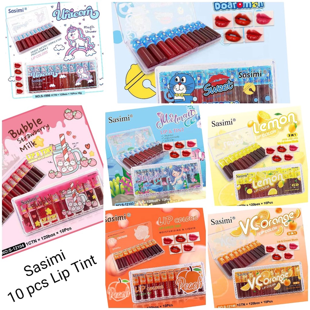 Sasimi 10pcs Sweet Peach Unicorn Hello Kitty Bubble Strawberry Doraemon ...