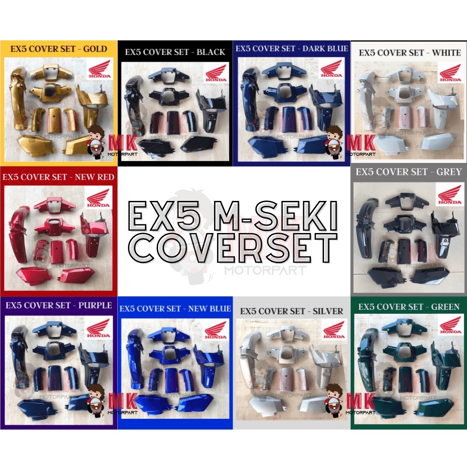 Honda EX5 Body Cover Set (9PCS) M-Seki / BLACK / NEW RED / NEW BLUE ...