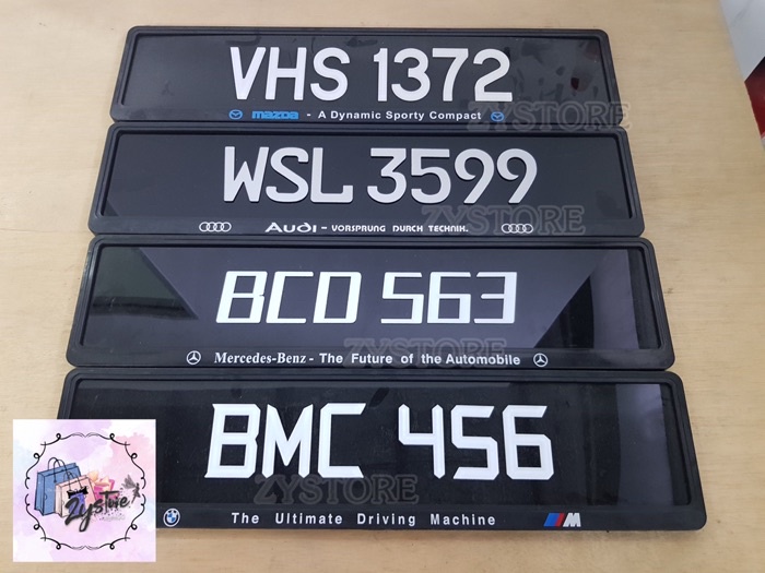Crystal Number Plate (Only Number & Alphabet ) Siap Double Tape , Easy ...